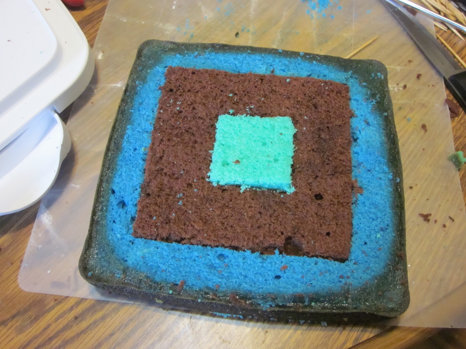 Sugar On The Brain: Minecraft Diamond Block Cake