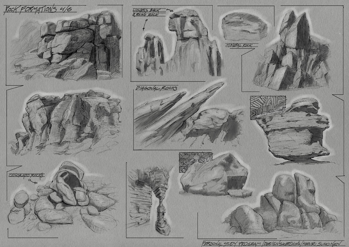 H.H.E.S.: Design sketching: rocks
