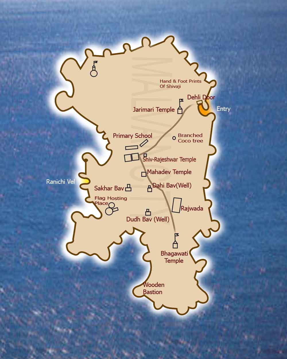 Mumbai to Malvan Map ~ MalvanParyatan