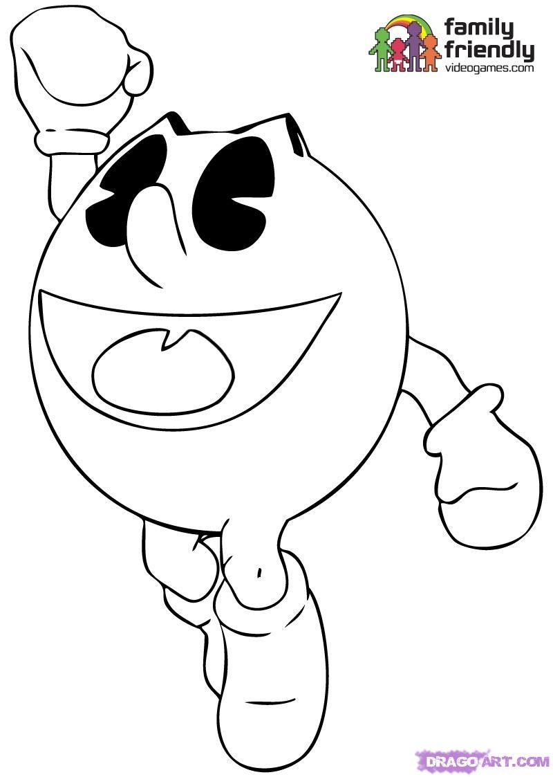 Pac Man Coloring Page ~ Coloring Pages