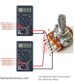 Cara Mengetahui dan Mengukur Nilai Potensiometer Jika Tulisannya Hilang