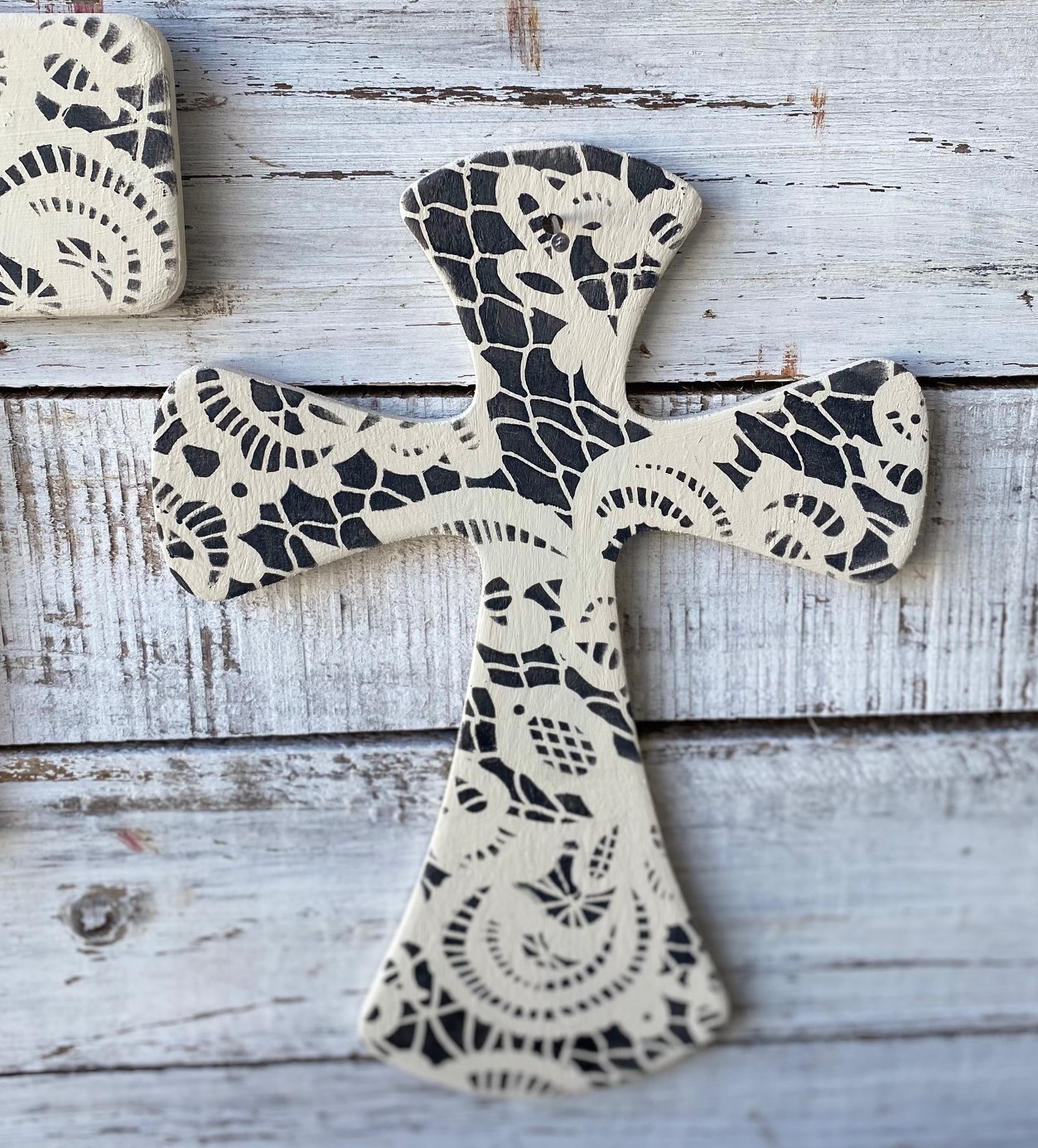Decorating Four Unfinished Wooden Cross Cutouts From The Dollar Stores ...