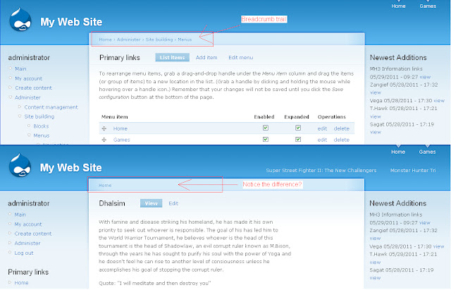 Drupal Bits: Menu Breadcrumbs