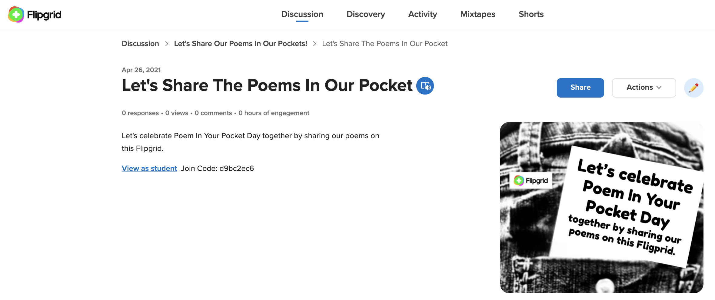 The Library Voice: Look At All The Ways To Celebrate Poem In Your ...