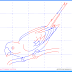 Free Grid line Printable: Butterfly Grid line Drawing