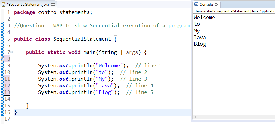 Java Basics : Control Statements (Part 1)
