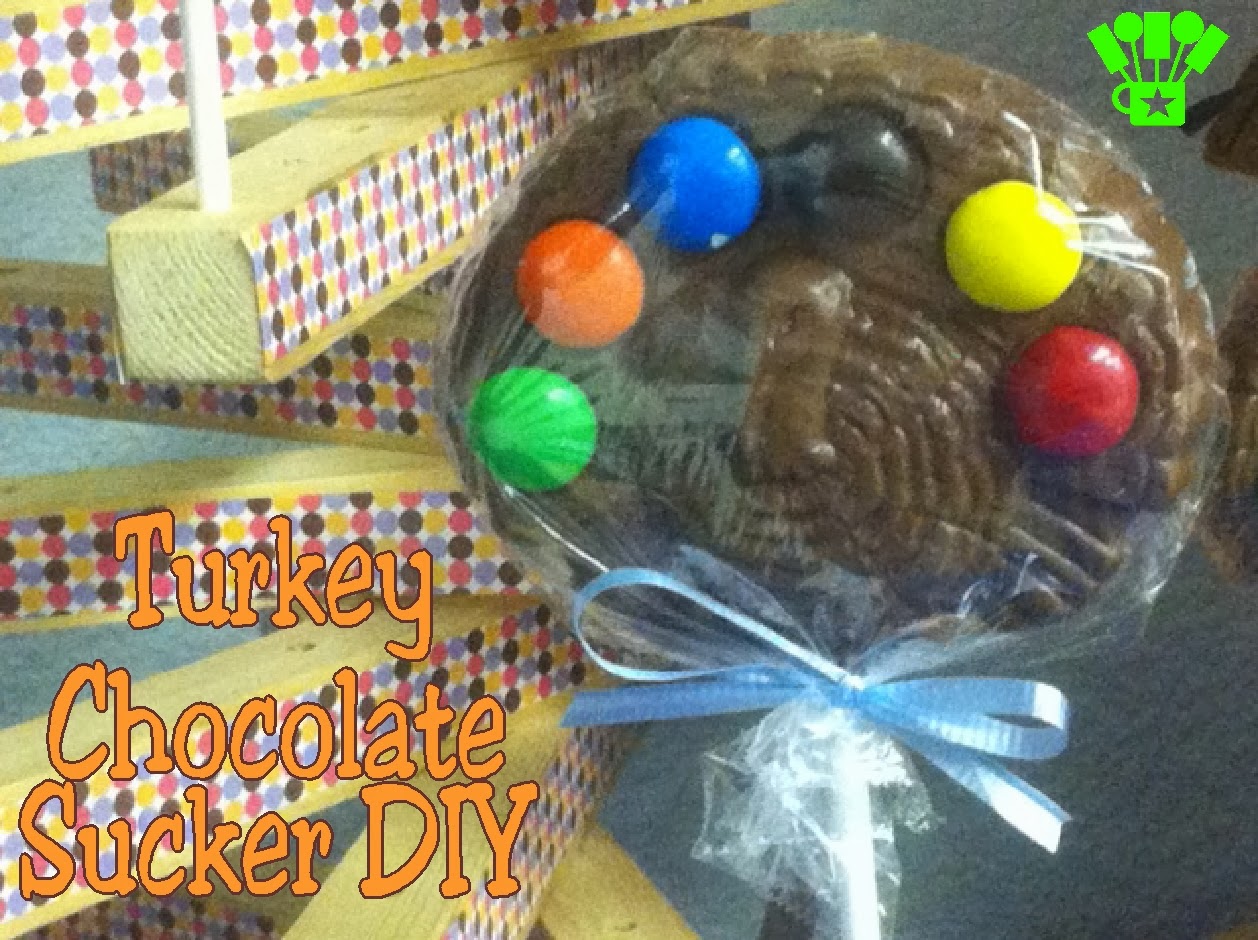 Turkey Chocolate Sucker DIY with Candied Decorations