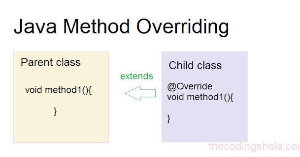 Java Method Overriding The Coding Shala