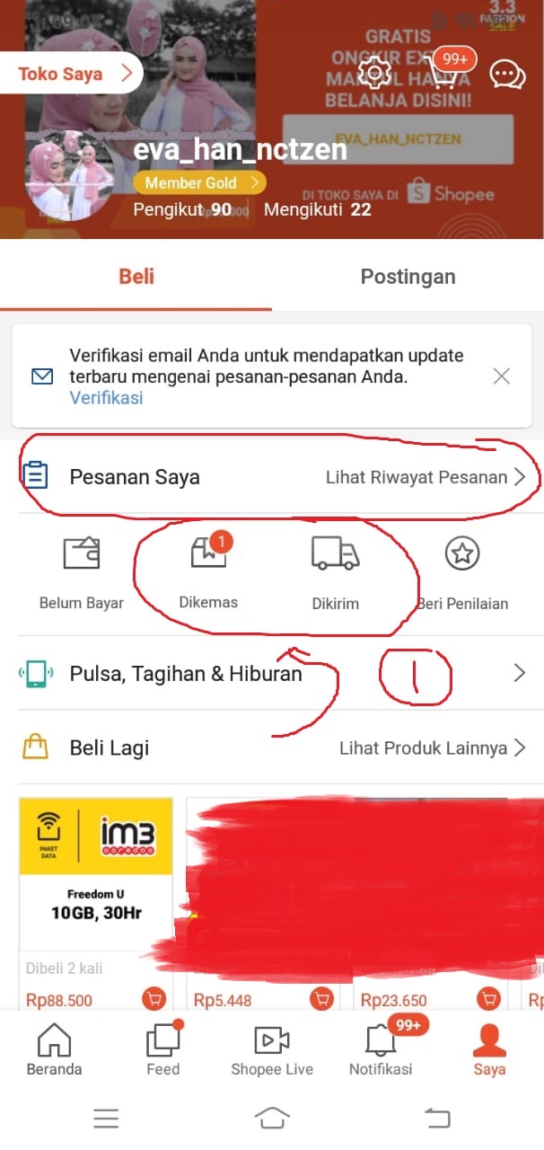 Cara Cek Pesanan di Perjalanan di Shopee - Tutorial di Shopee