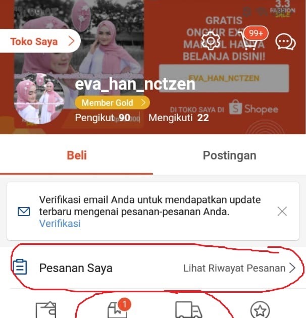 Cara Cek Pesanan di Perjalanan di Shopee - Tutorial di Shopee
