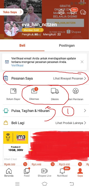 Cara Cek Pesanan di Perjalanan di Shopee - Tutorial di Shopee