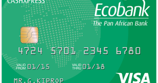 Ecobank Visa CashXpress Card for Online ,ATM and POS use for Zimbabweans