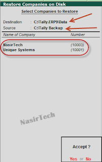 Tally.ERP 9: How to Backup Restore Tally Company
