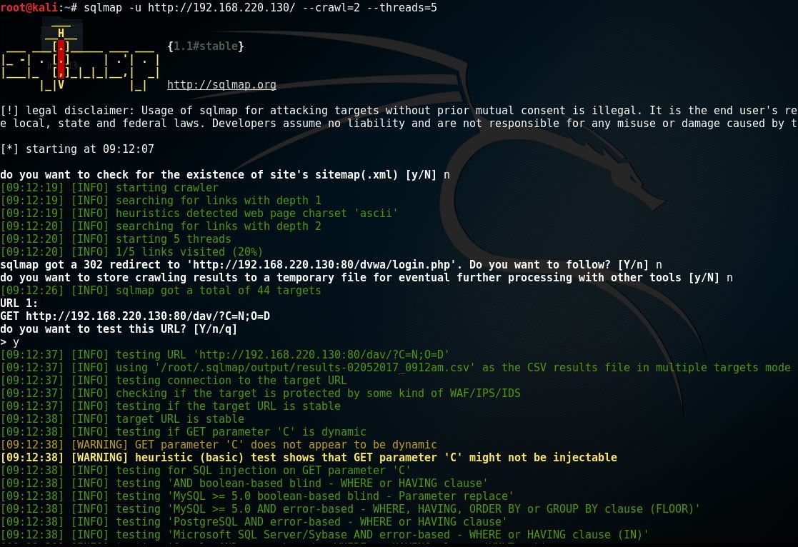 Automatizando scan de sql injection con SQLMap