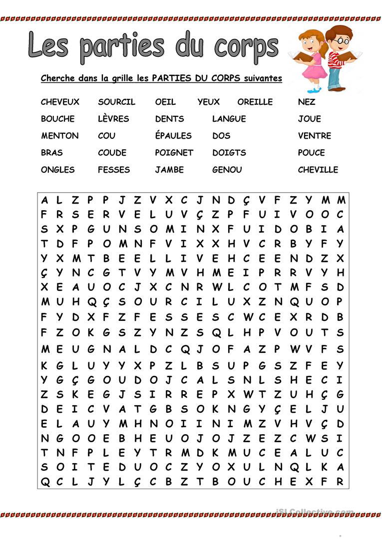 J'aime SEK: les parties du corps