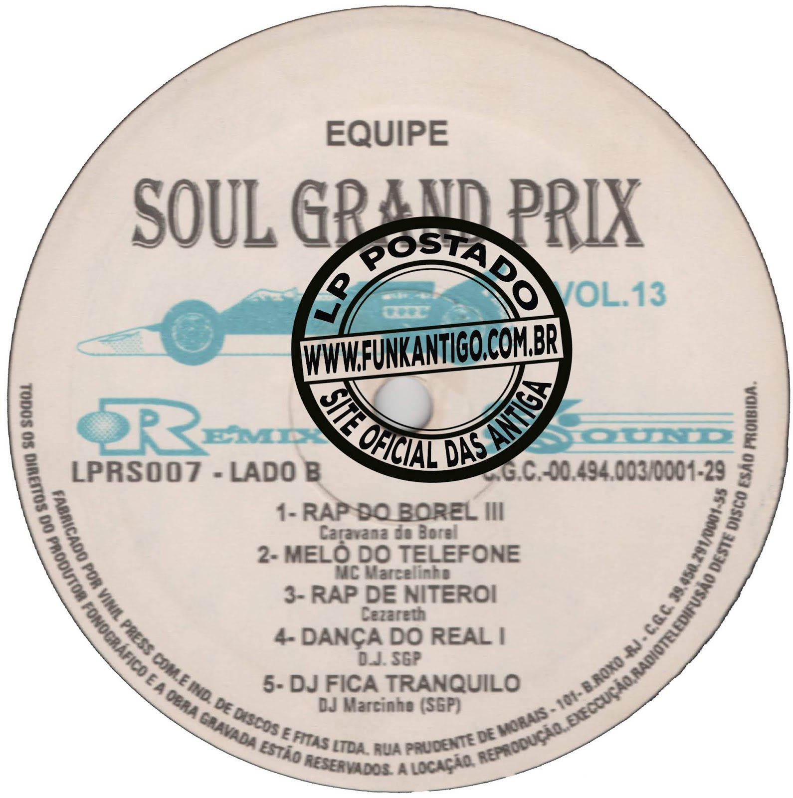 LP 1995 Soul Grand Prix,VOL.13(LPRS007), Remix Sound - Site Funk antigo