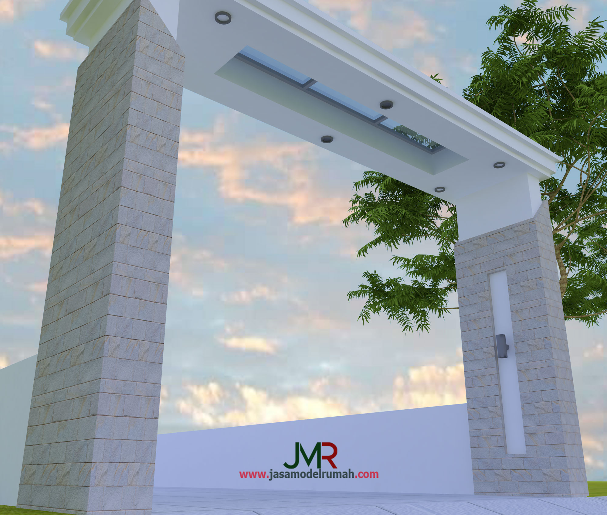 GATE PERUMAHAN MINIMALIS - www.jasamodelrumah.com