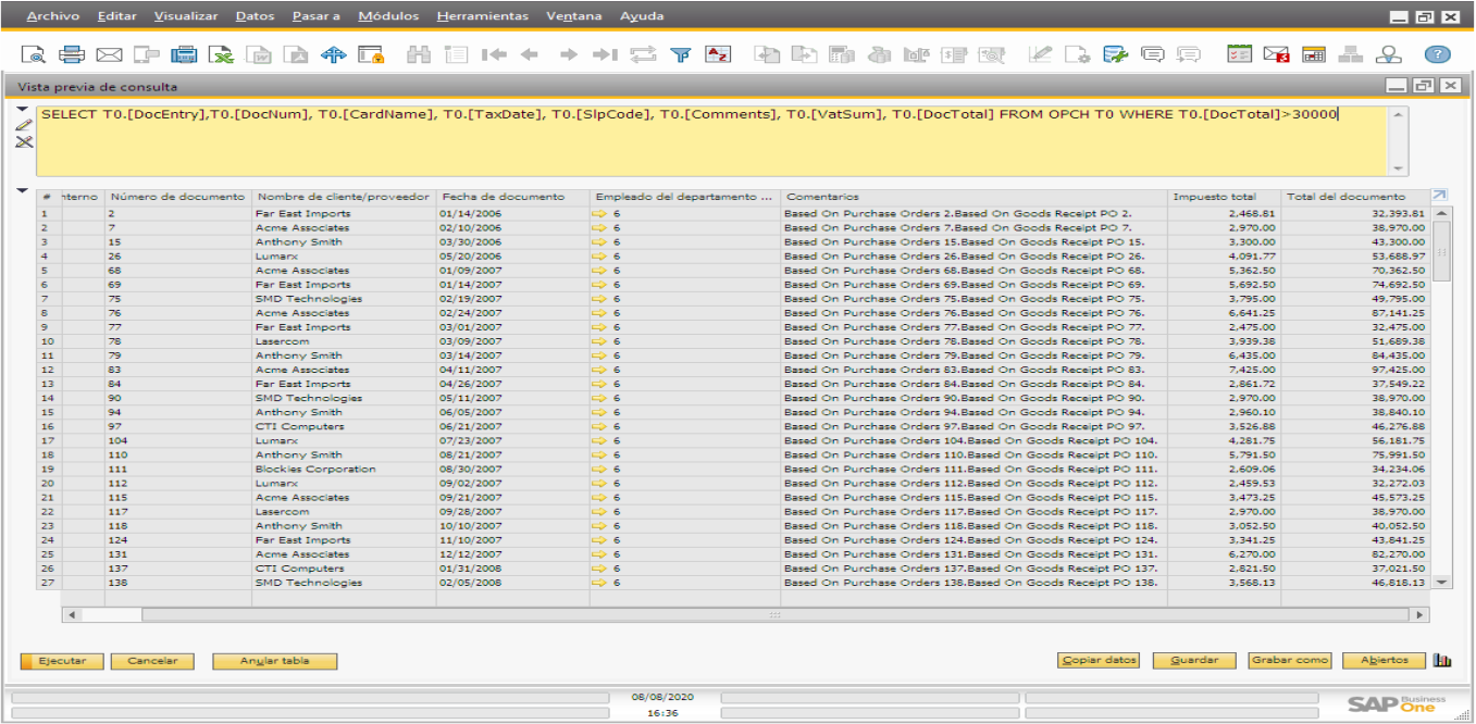 SAP BUSINESS ONE: QUERY MANAGER