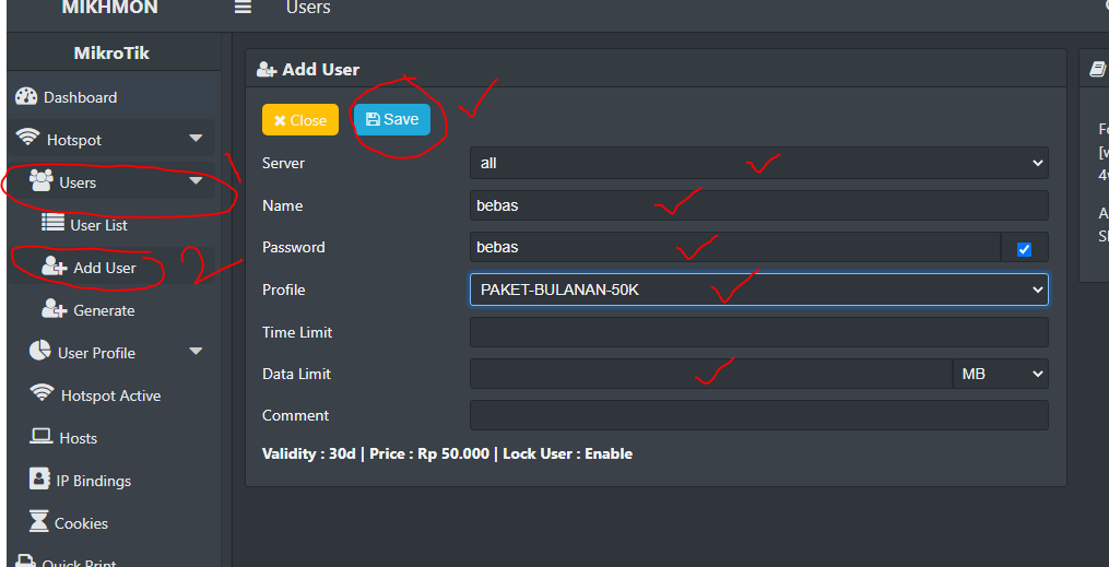 CARA MENGGUNAKAN MIKHMON SERVER dan MEMBUAT VOCER + DOWNLOAD APLIKASI ...