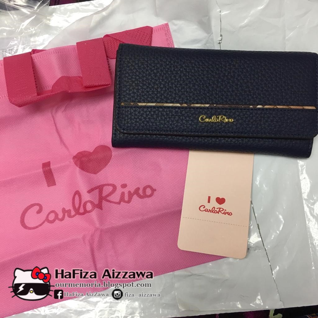 Idaman hati Carlo Rino Fold Long Wallet Dark Blue