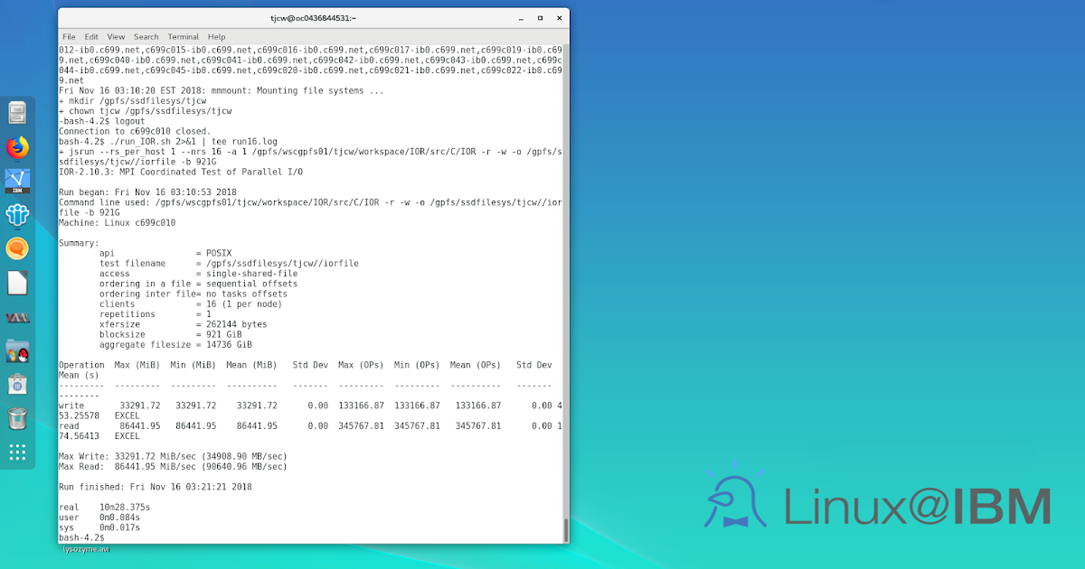 Running Linux and IBM Spectrum Scale on IBM supercomputers | LPI Central