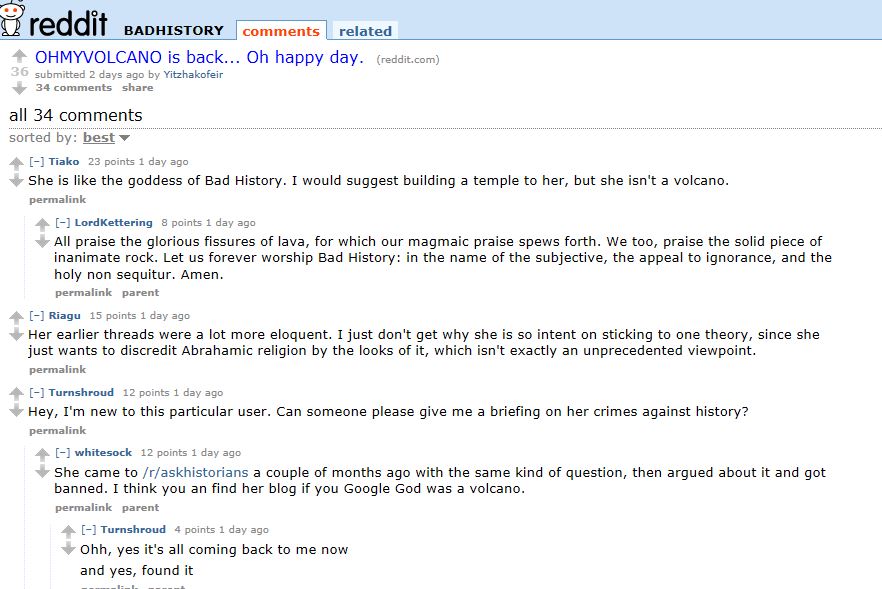 OH MY VOLCANO!!!: Reddit Ask Historians - Bad History Turned Good