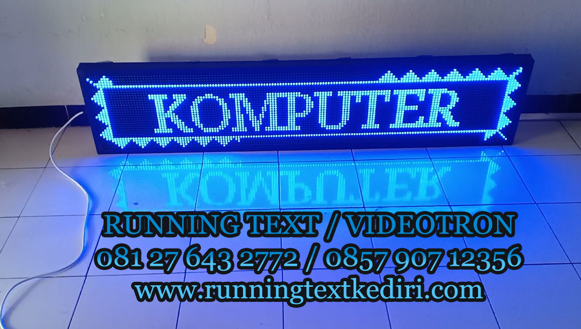 Running Text Biru Ukuran 36x164cm Murah Garansi 1 Tahun