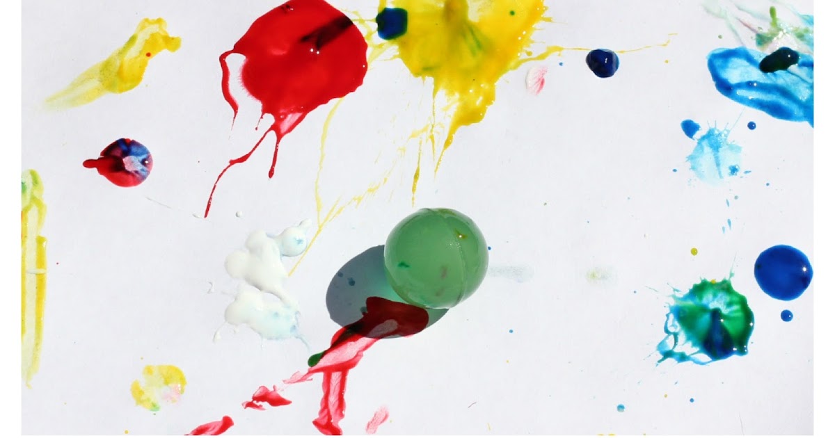 Kitchen Floor Crafts: Paint with Bouncy Balls