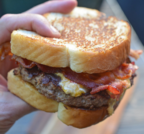 Bacon Pimento Cheese Patty Melts