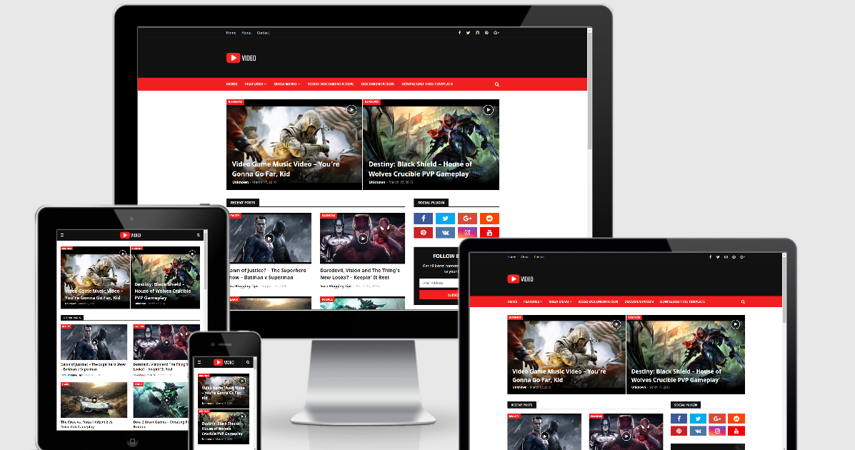 Video Blogger Template Free Download - HowToGyaan