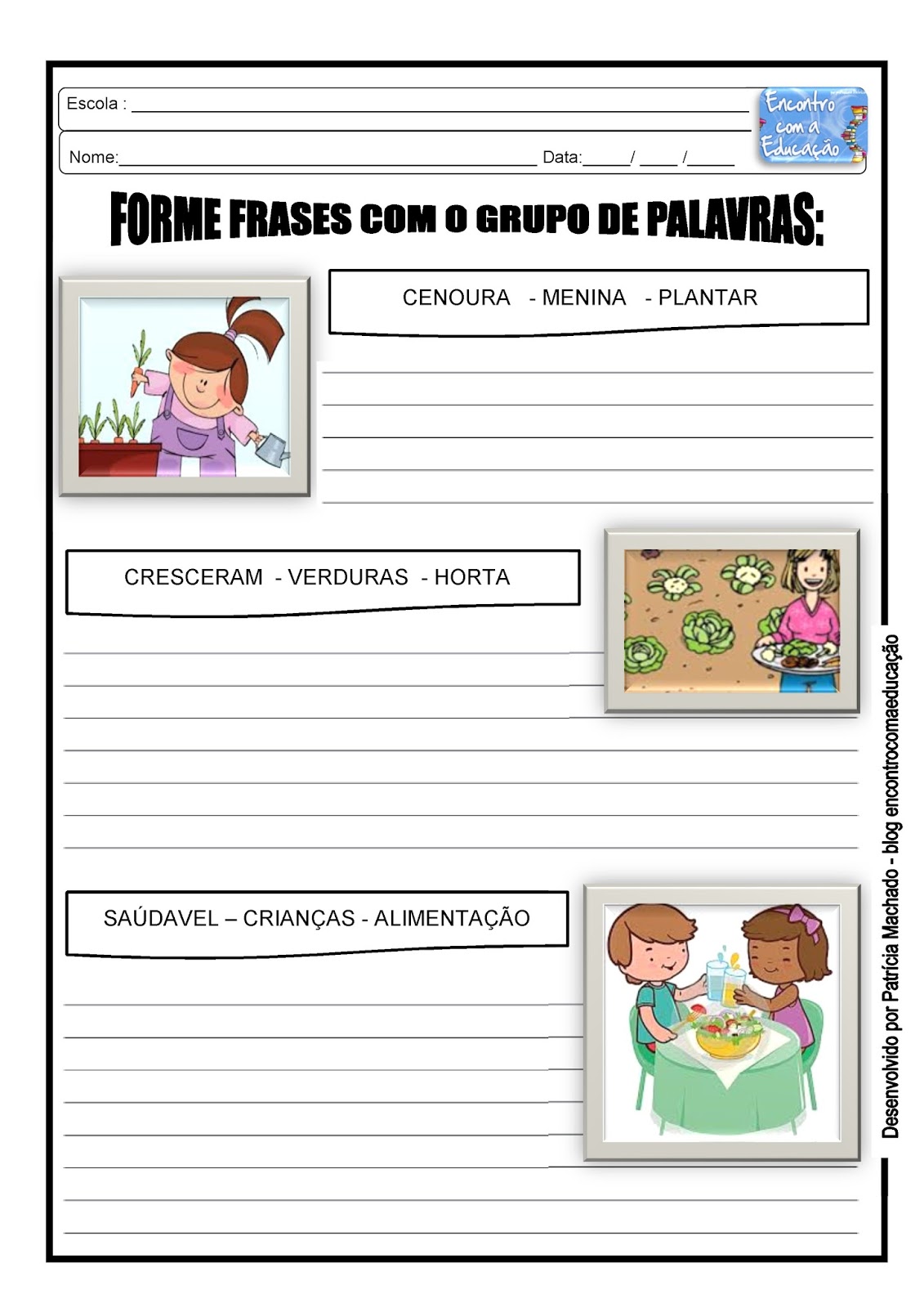 Atividade De Formar Frases - NAZAEDU