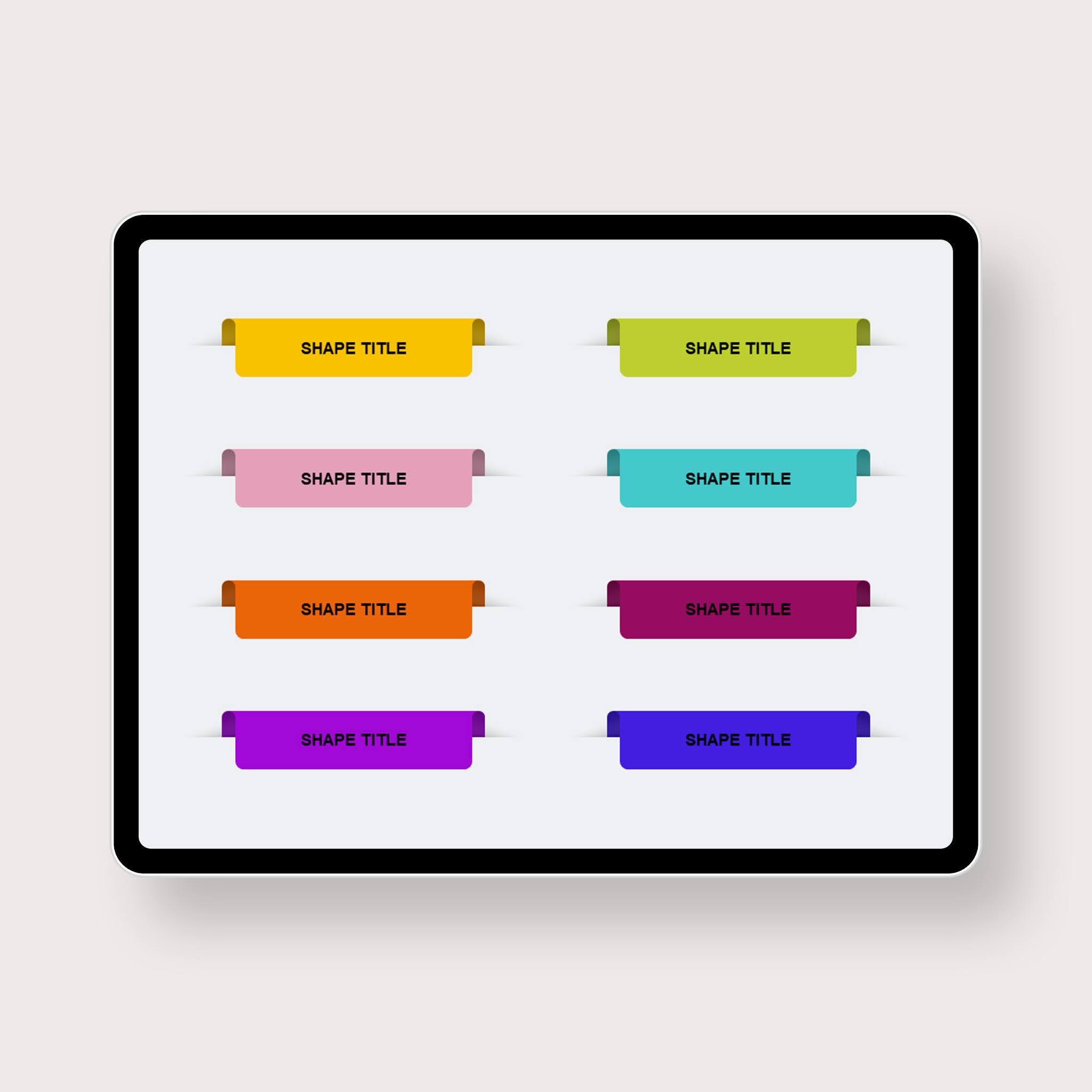 Folding Title Bar PowerPoint Templates - PowerPoint Free