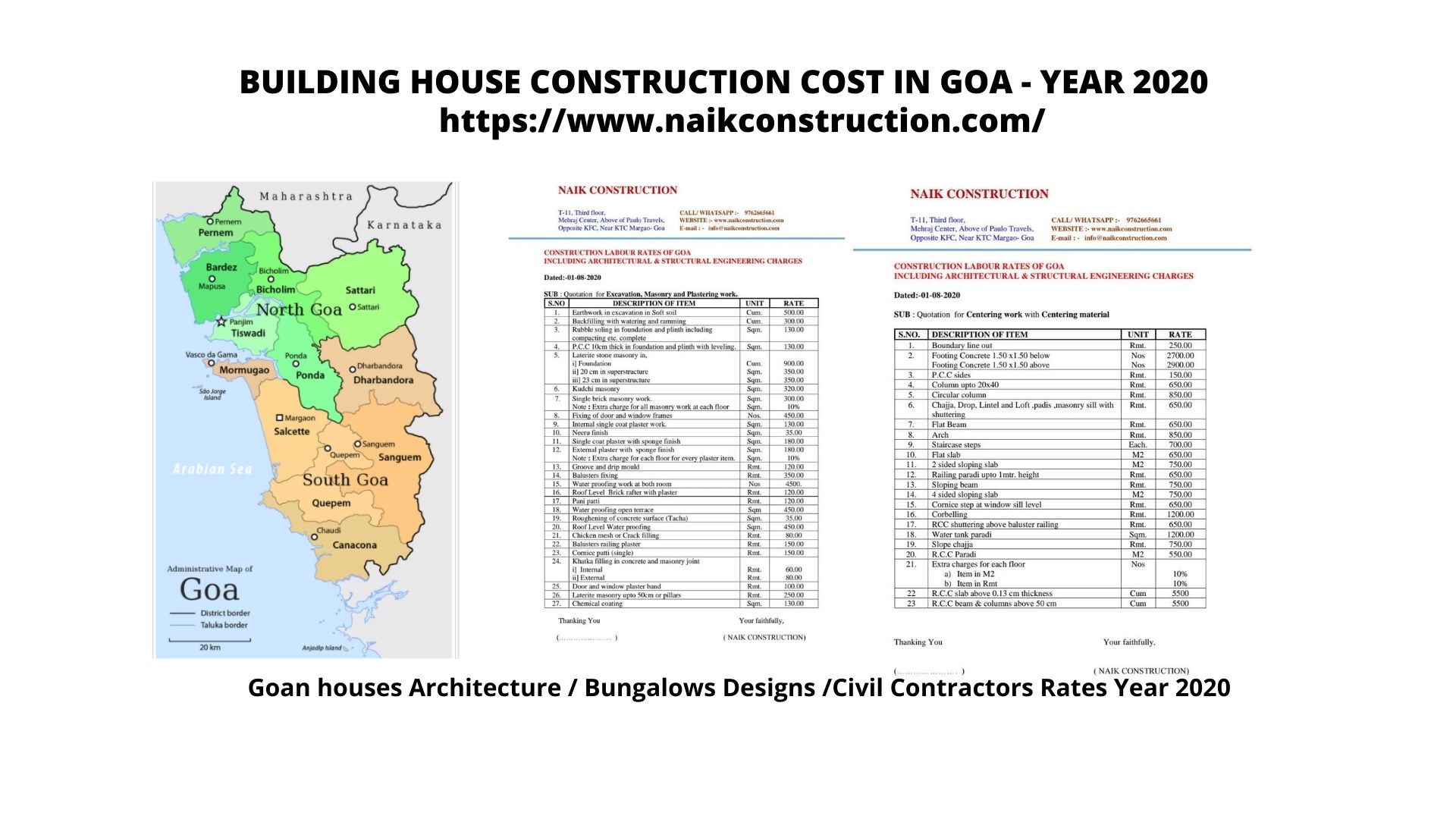 Construction Civil Work Labour Rate Quotation Format Goa - 2023