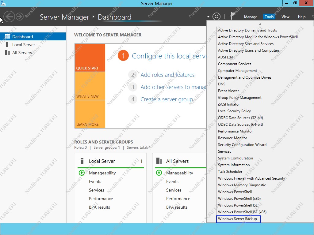 Windows Server 2012 Active Directory Backup | NESLİHAN TÜRKERİ