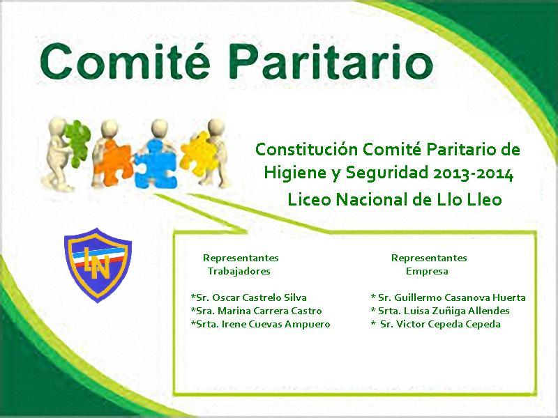 LICEO NACIONAL DE LLO LLEO: Comité Paritario