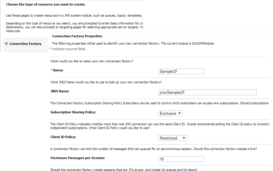 Soa 11g Create Outbound Connection Pool For Jms Adapter Oracle Fusion Middleware Blog