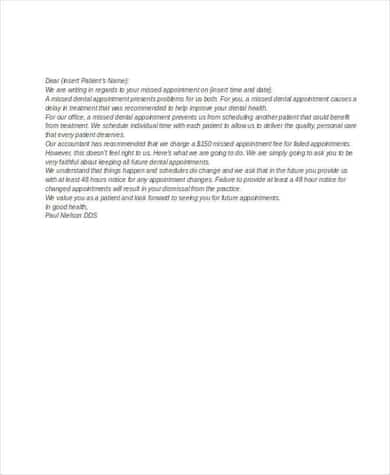 Dentist Appointment Letter Template ~ Resume Letter
