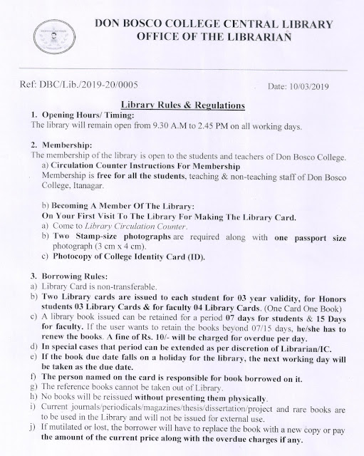 Don Bosco College - Central Library - Itanagar - Arunachal Pradesh ...