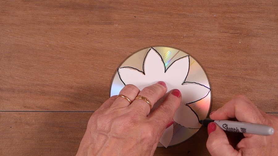 Flores de Navidad con CDs | Manualidades