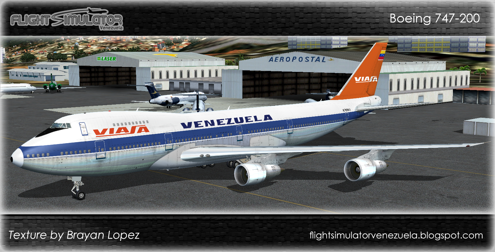 Pack de texturas Boeing 747-200 Viasa para CLS