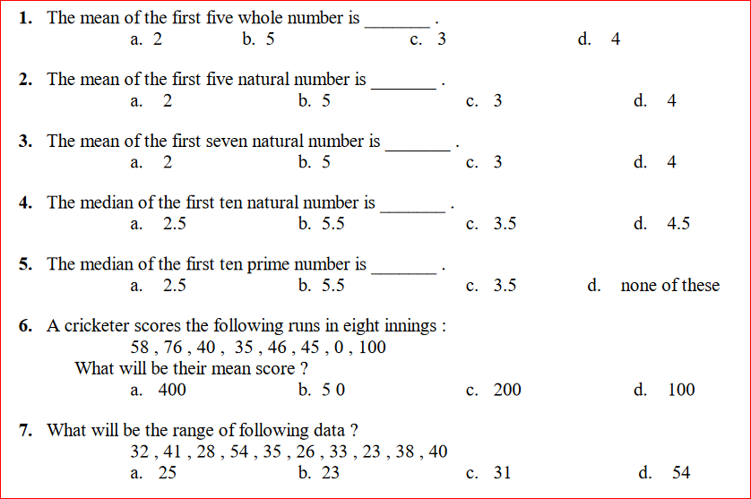 APSG: Maths, Class- 7 Ch- Data Handling