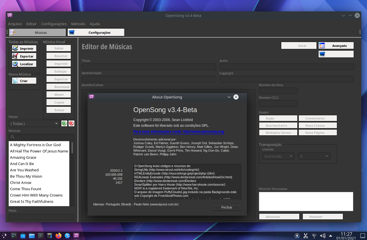 OpenSong 3.4.0-1 Beta para Linux