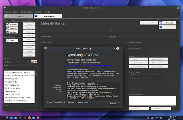 OpenSong 3.4.0-1 Beta para Linux