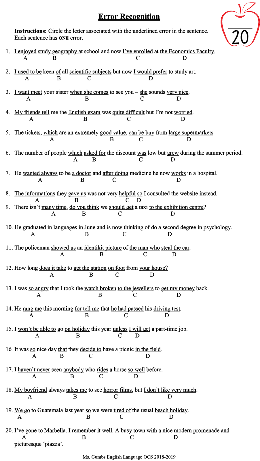 13 May 2019 Error Recognition 13 May 2019 Error Recognition