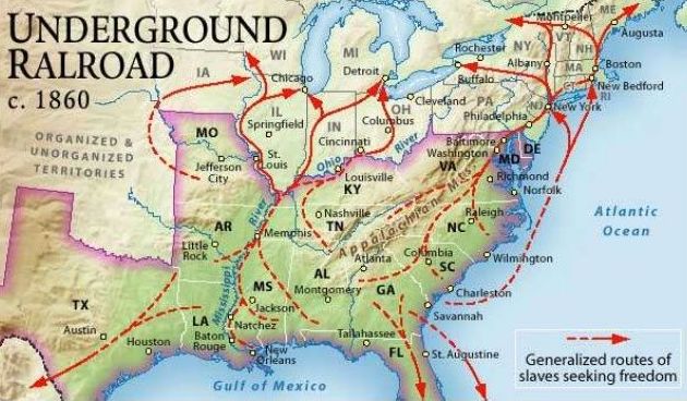 Map Of The Week The Southern Underground Railroad
