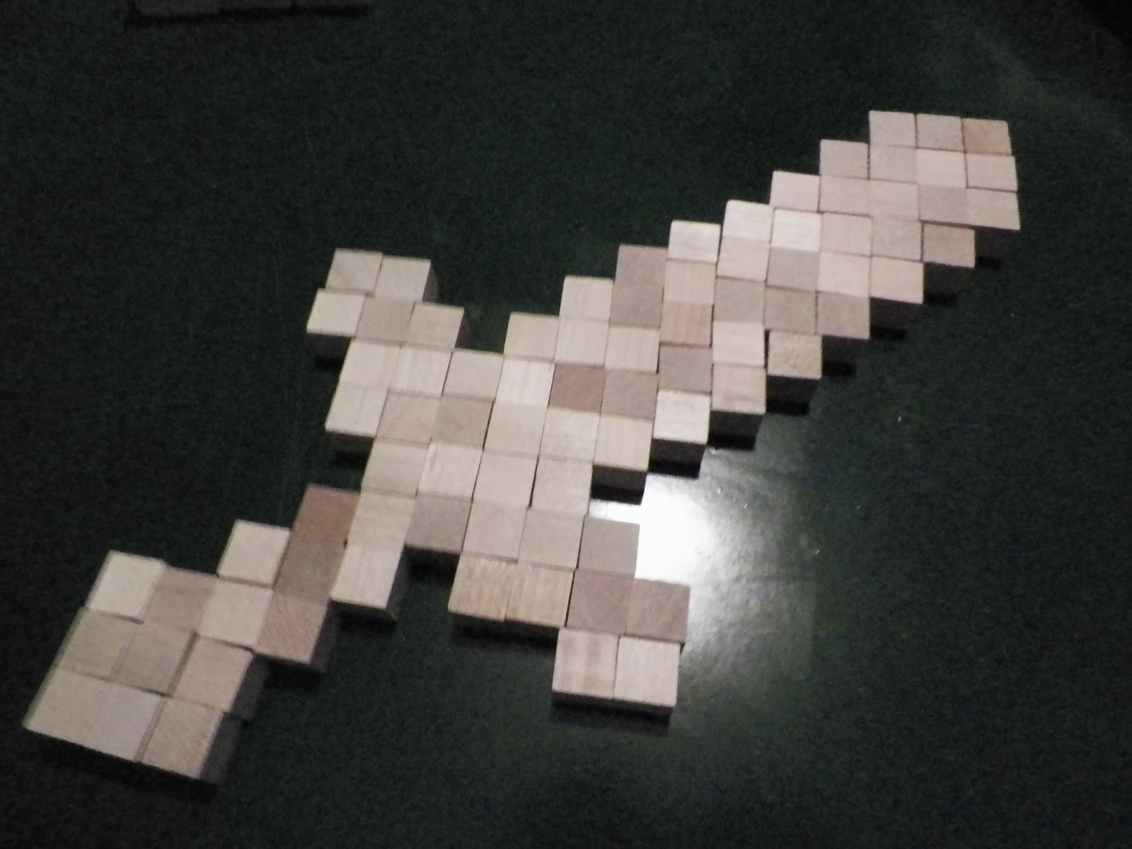 Cassie's Creative Crafts: Minecraft Sword Tutorial Using Wooden Blocks