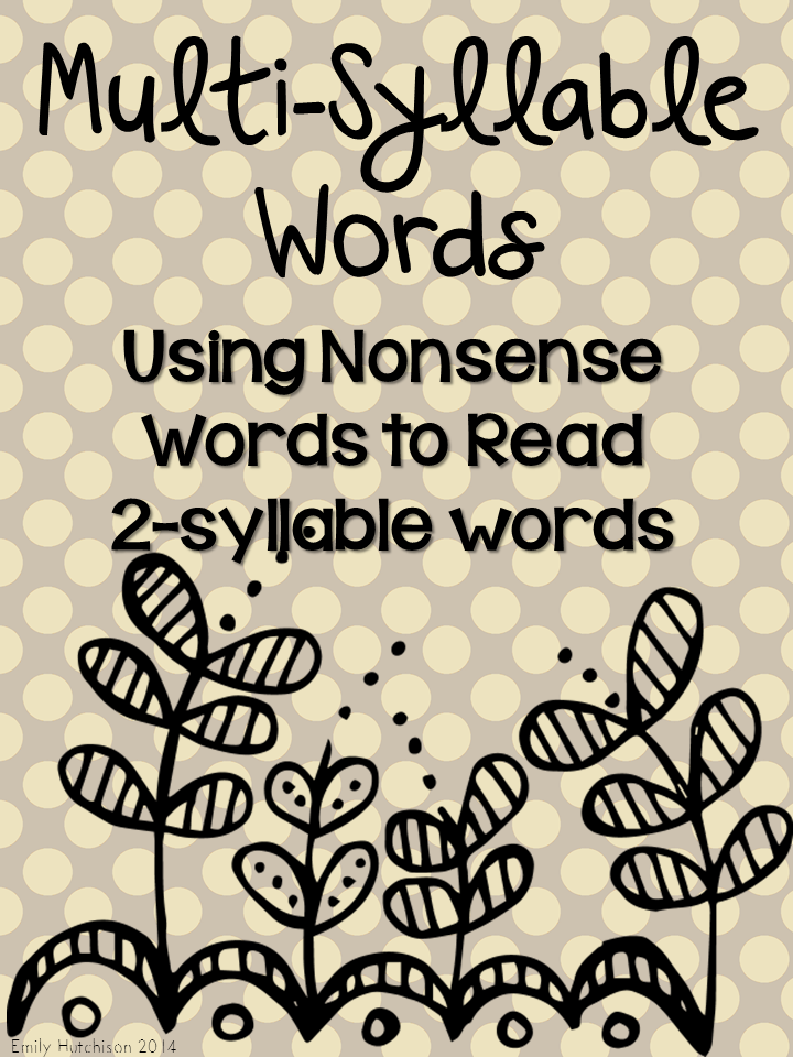 Curious Firsties: Multi-Syllabe Words FREEBIE