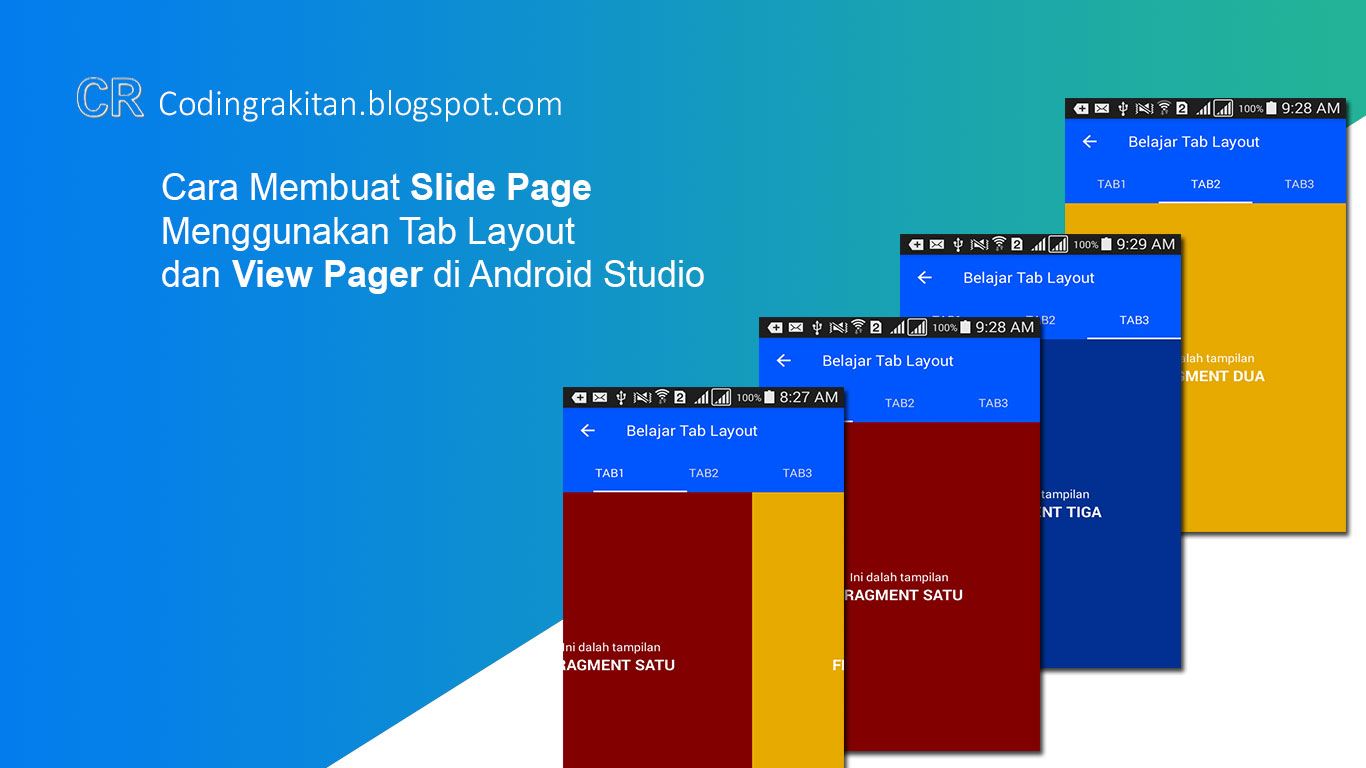 Cara Membuat Slide Page Menggunakan Tab Layout dan View Pager di ...