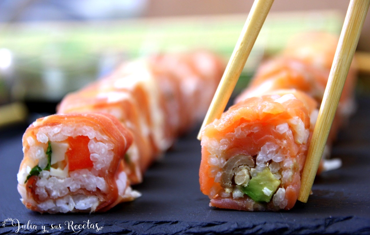 Makis de salmón ahumado y makis de jamón serrano - Study Kitchen