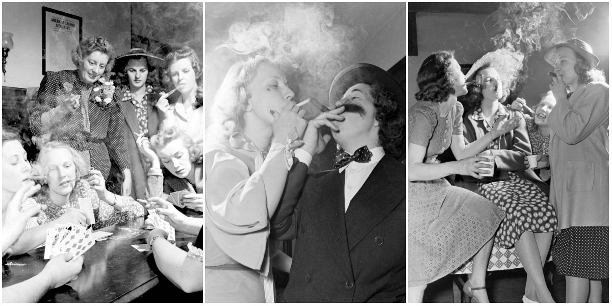 25 Incredible Vintage Photographs Capture a Ladies’ Smoker Night in ...